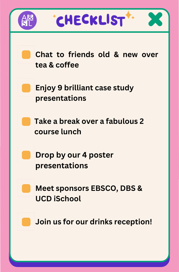 Conference checklist – A&SL