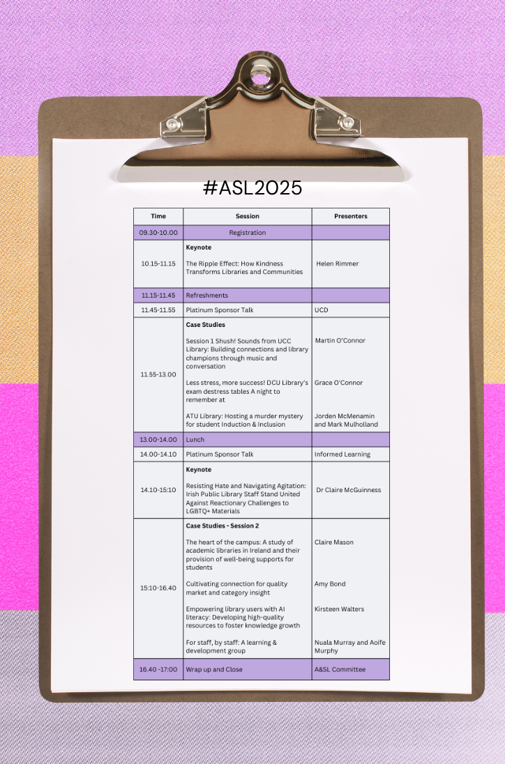 #ASL2025 Conference Schedule – A&SL